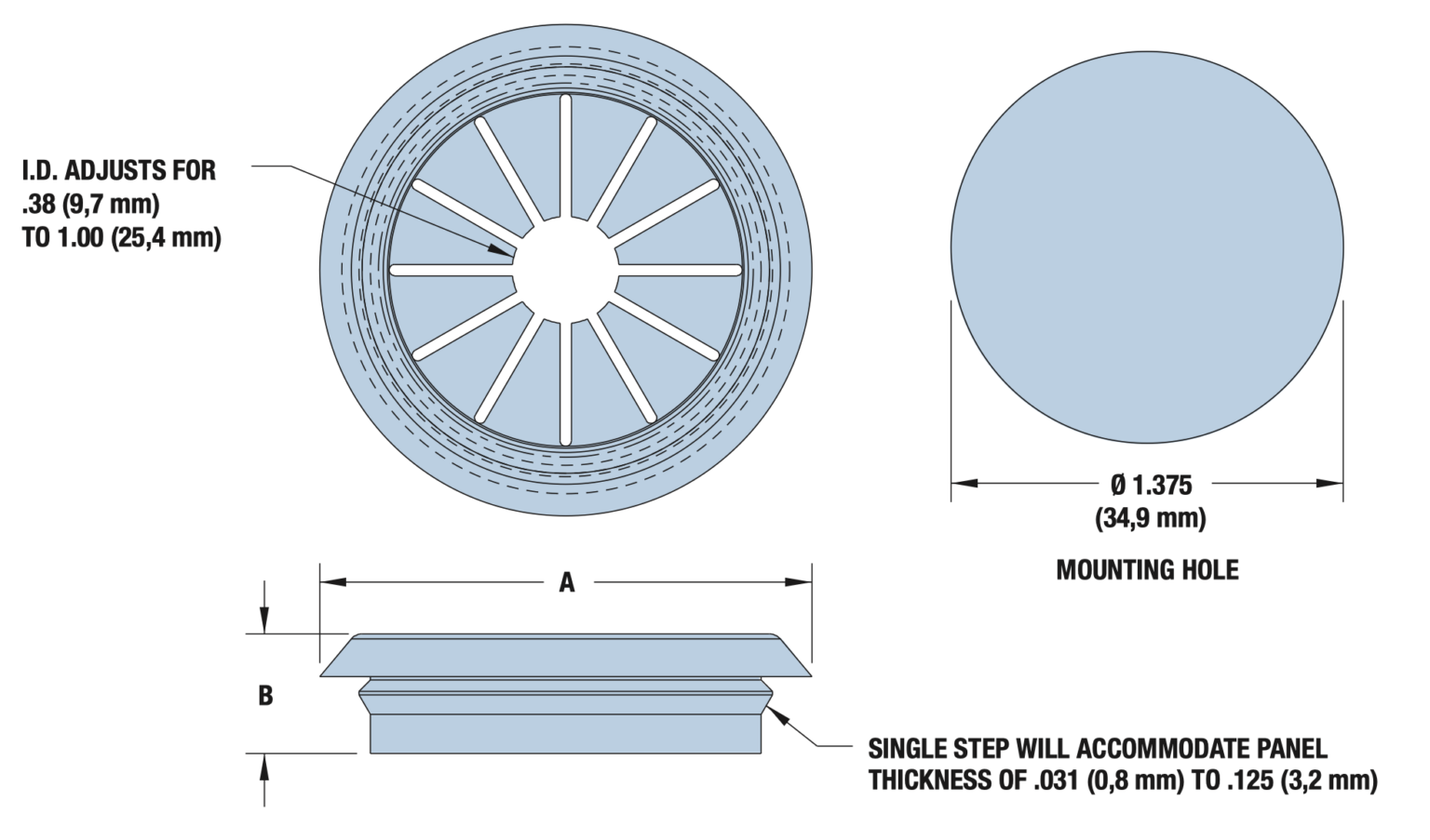 Heyco® Universal Thermoplastic Rubber Grommets | Cords Canada